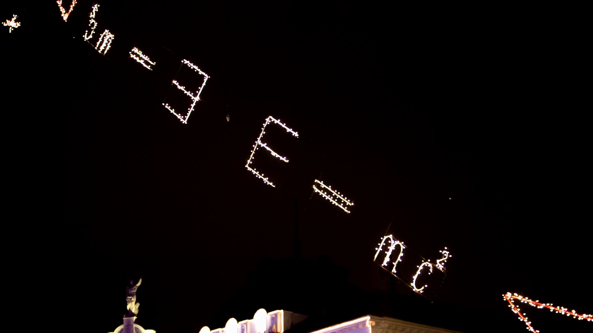 Shiny Lights In Air With E = Mc2 Sign Albert Stock Footage SBV ...