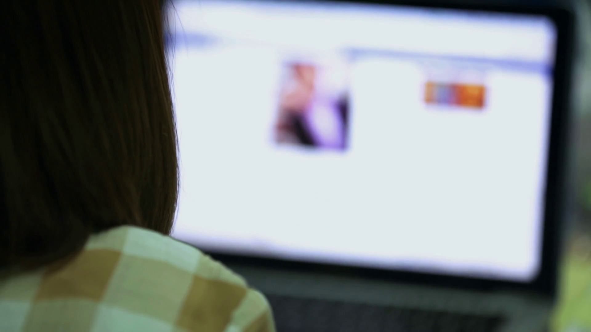 Over Shoulder Shot Of Woman Typing On Laptop Stock Footage SBV ...