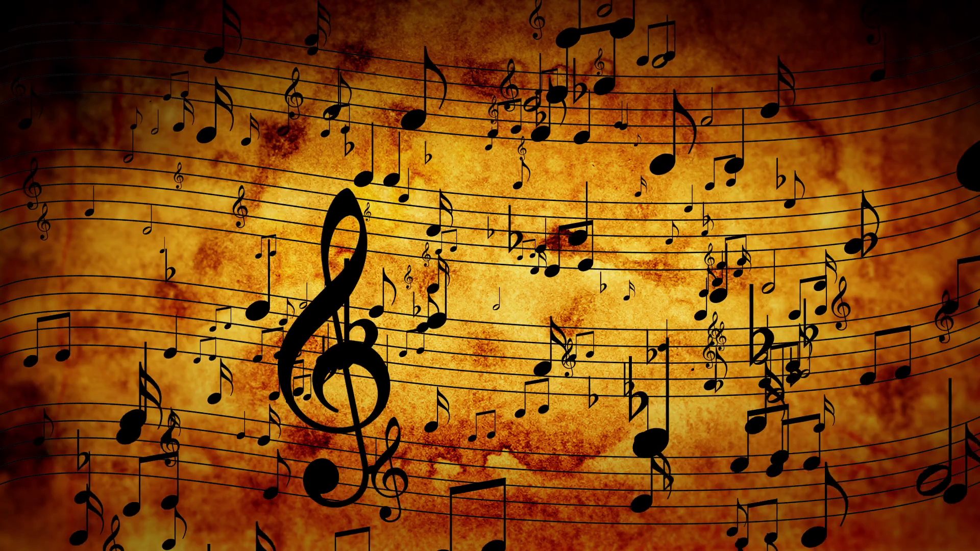 Animated Background With Musical Notes Music Stock Motion Graphics SBV