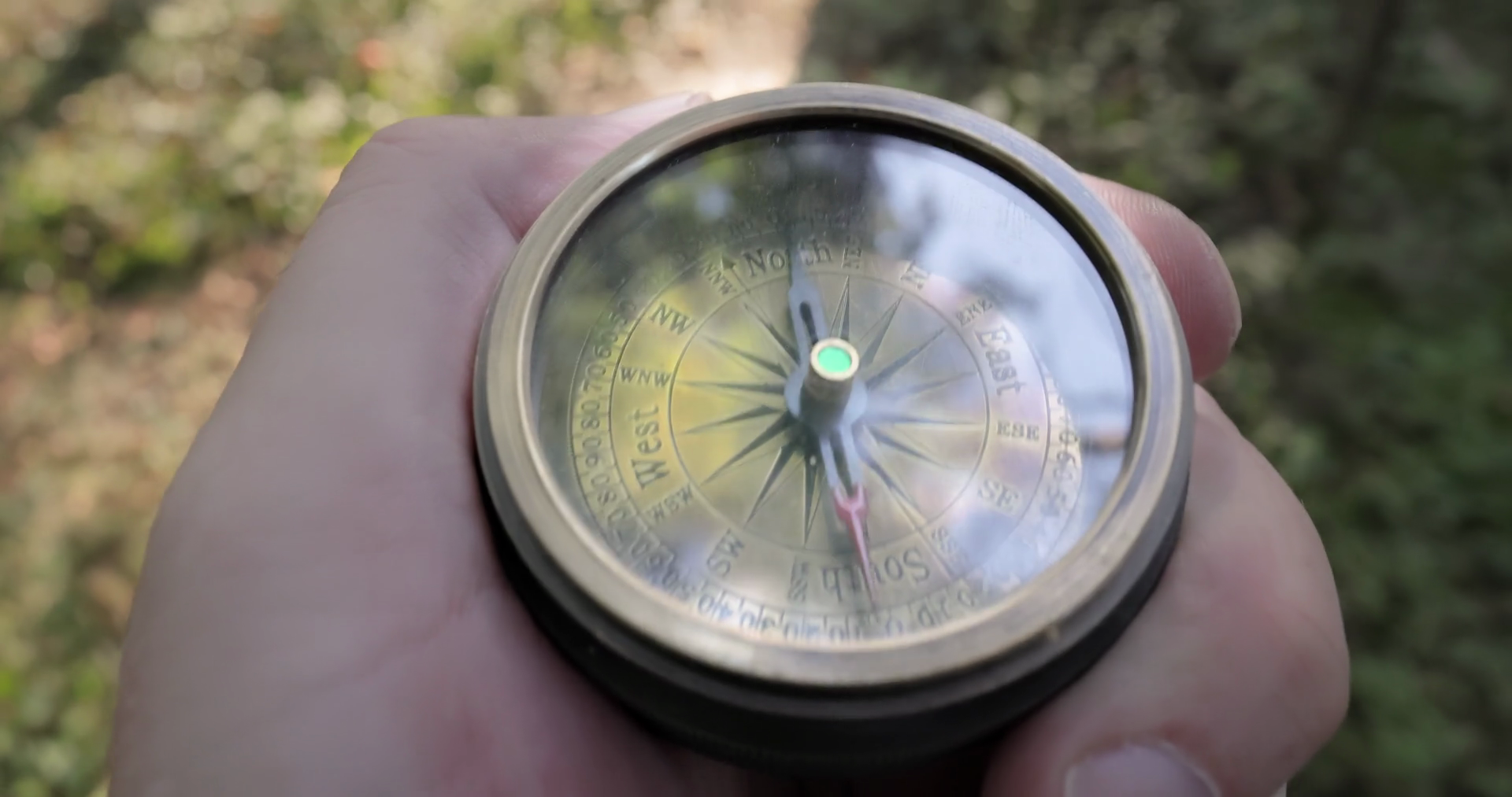 Traveler Hand Holds Old Directional Compass Stock Footage SBV-351826792 ...