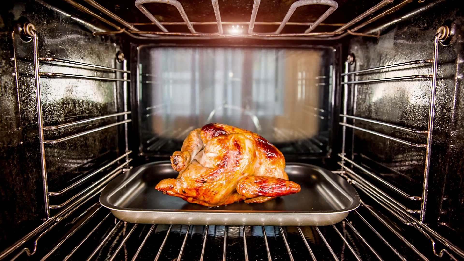 Chef Prepares Roast Chicken (focus On Stock Footage SBV-302438301 ...