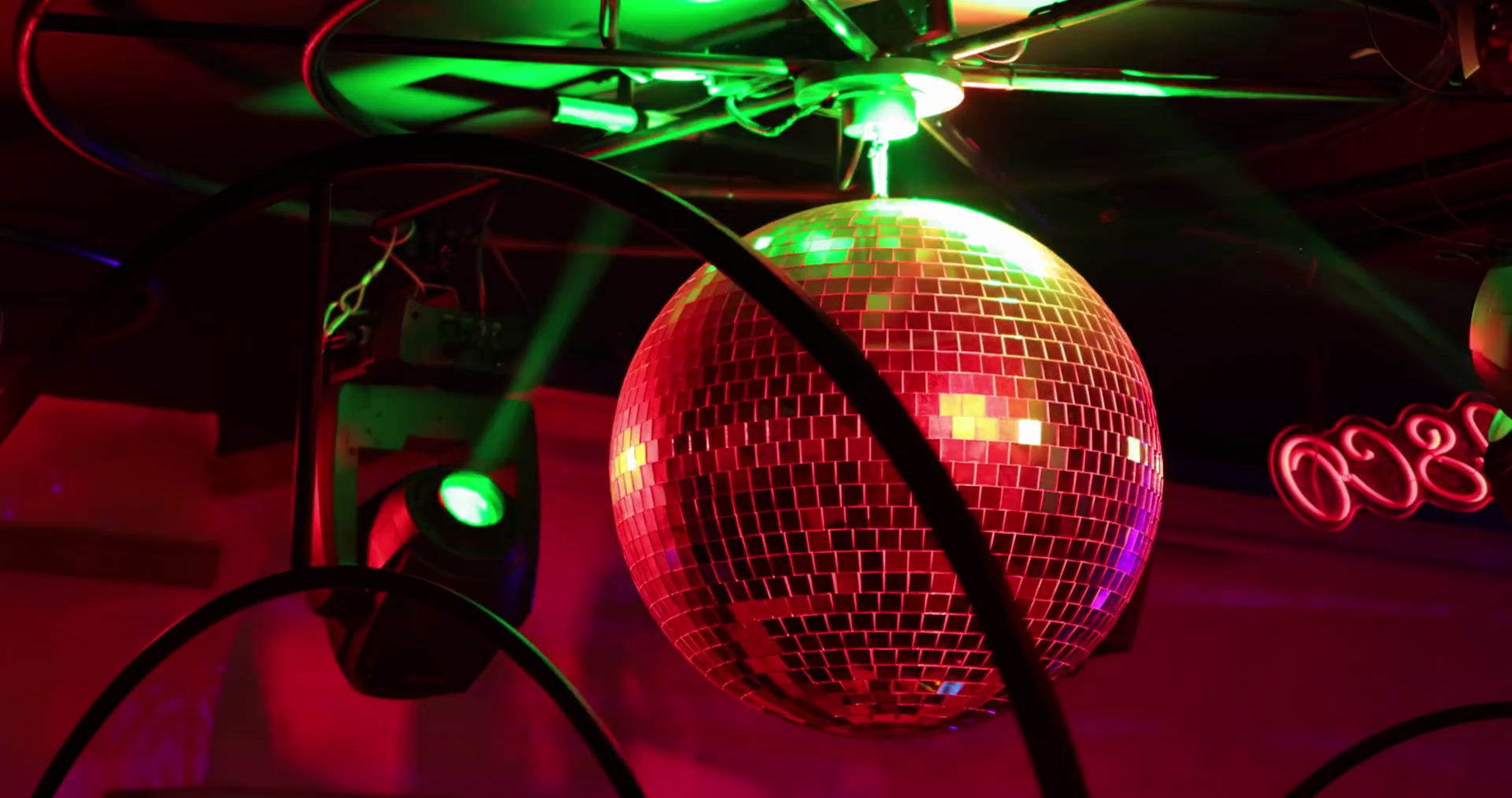 Party Disco Ball With Reflection Of Stage Stock Footage SBV-348552423 ...