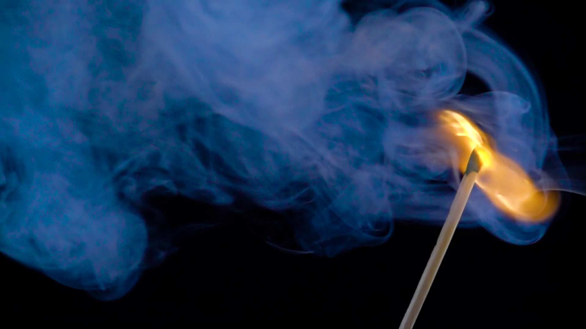 Burning Match On Black Background In Slow Stock Footage SBV-327496369 ...
