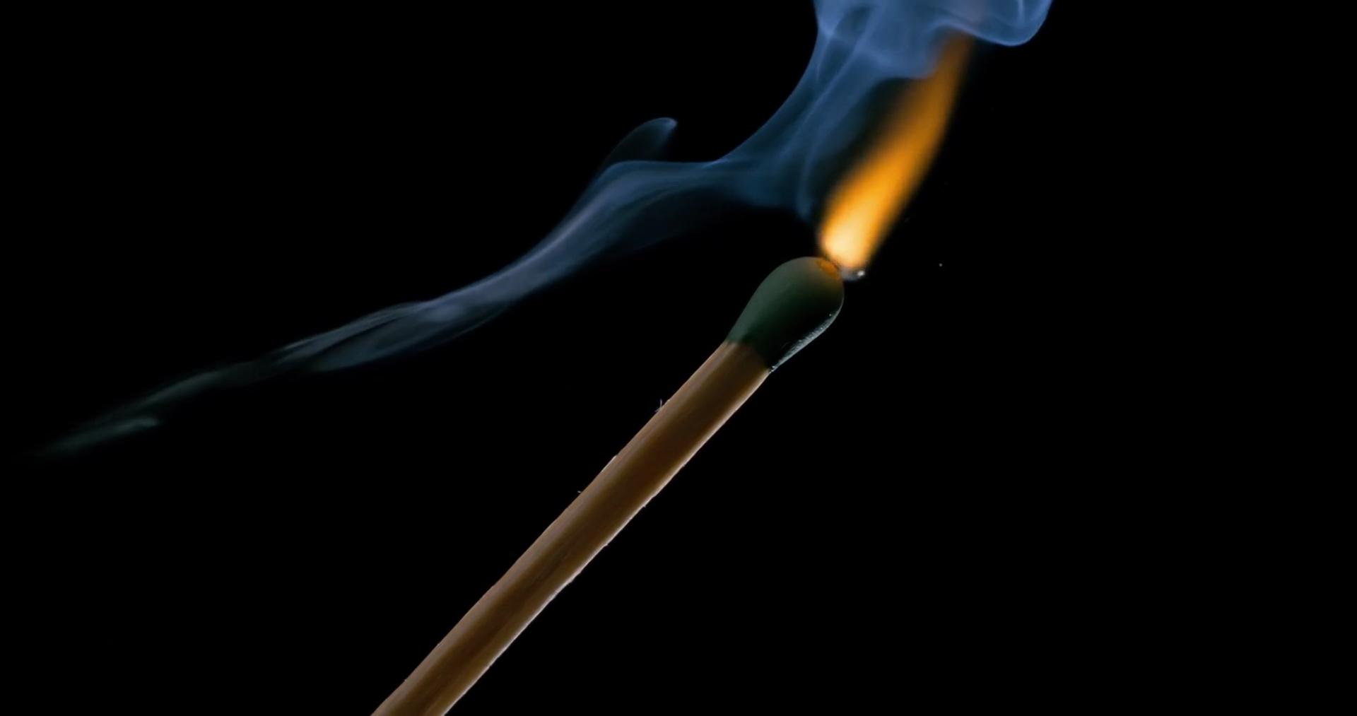Burning Matchstick Close-up On Dark Stock Footage SBV-348844335 ...