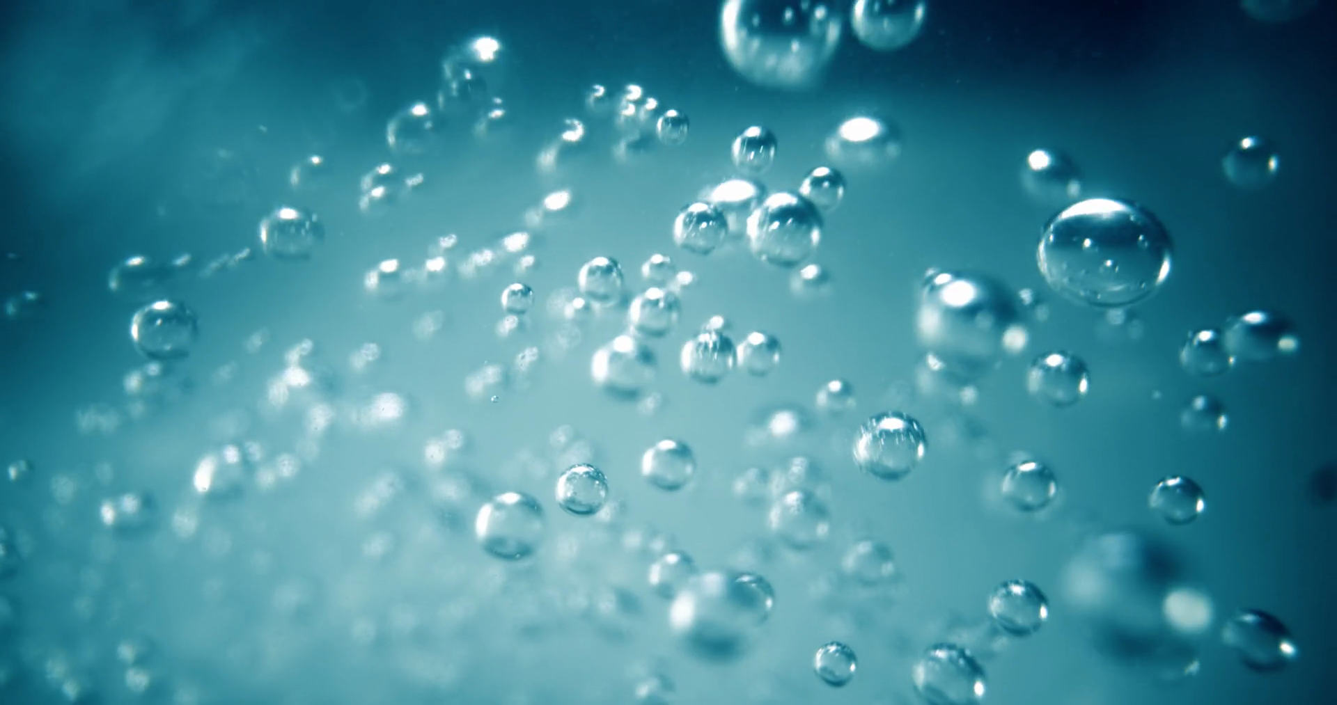 Many Water Bubbles In Blue Water Close Up Stock Footage SBV-348754630 ...