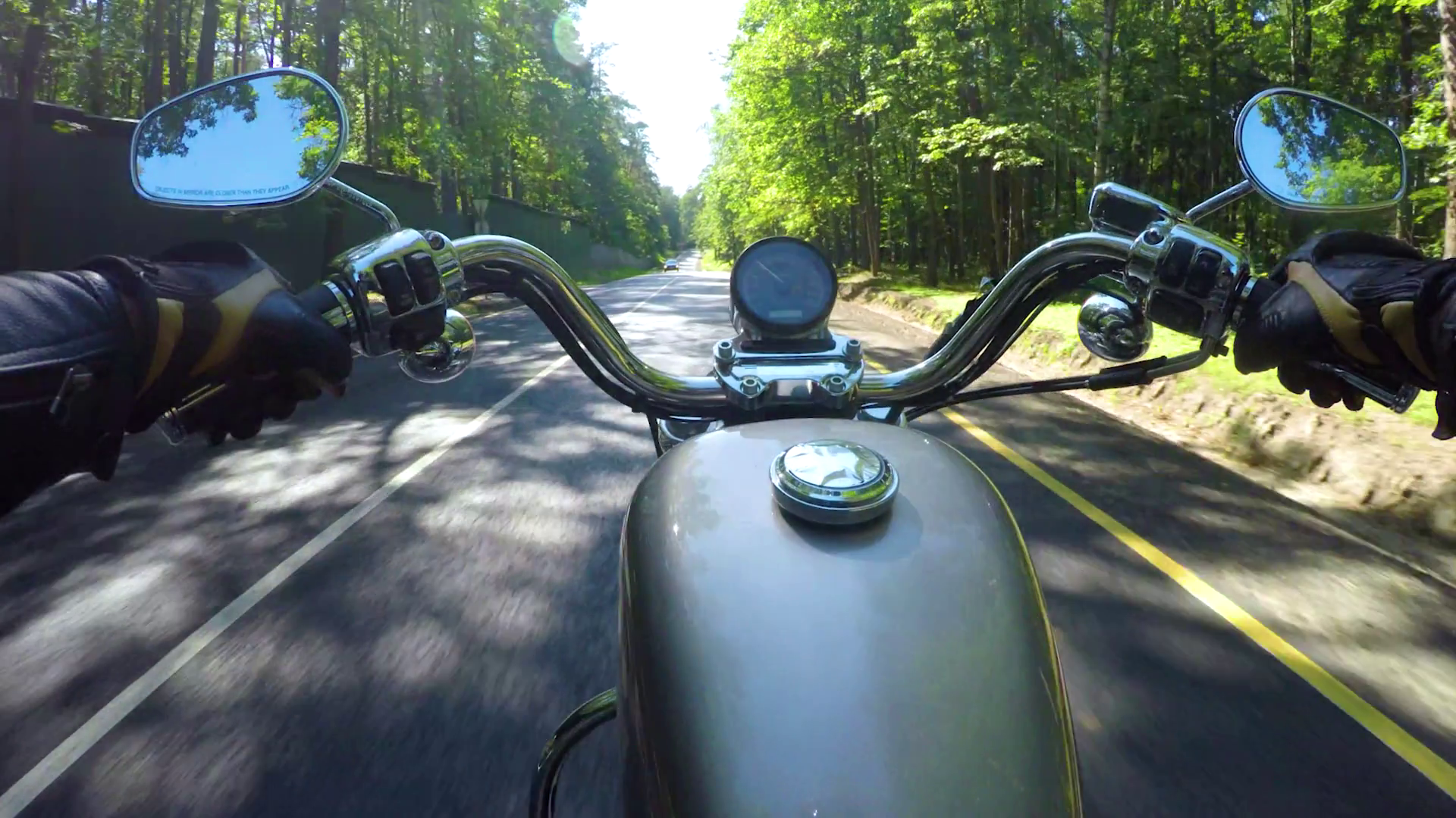 Riding Motorcycle Biker Rides On Road With Stock Footage SBV-323914597 ...