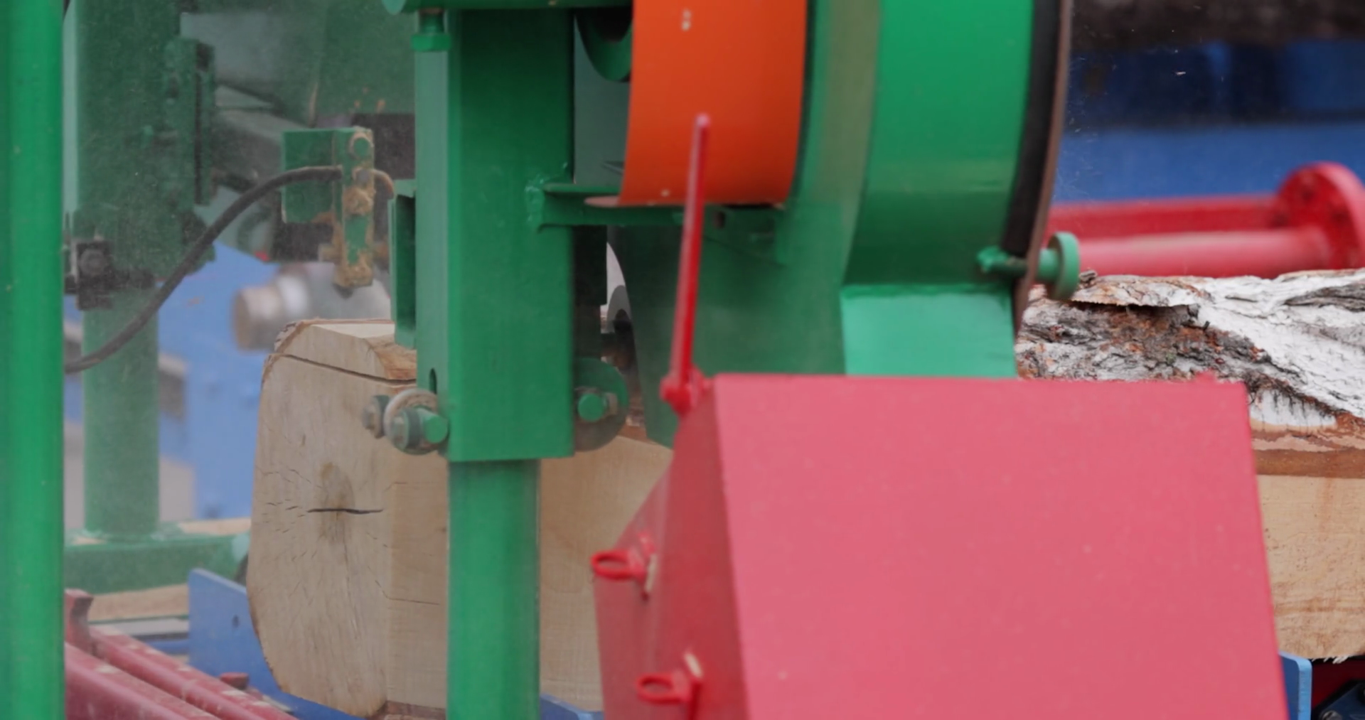 Work Of Sawmill In Close-up Process Of Stock Footage SBV-347692089 ...