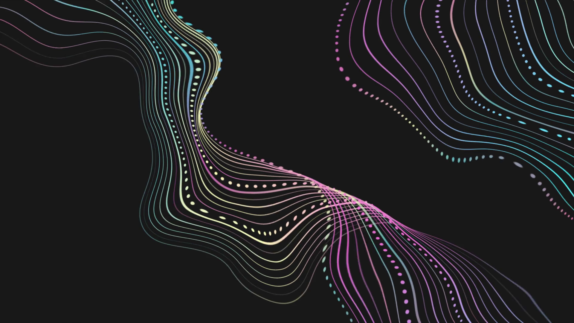 Holographic Wavy Dotted Lines Abstract Stock Motion Graphics SBV ...