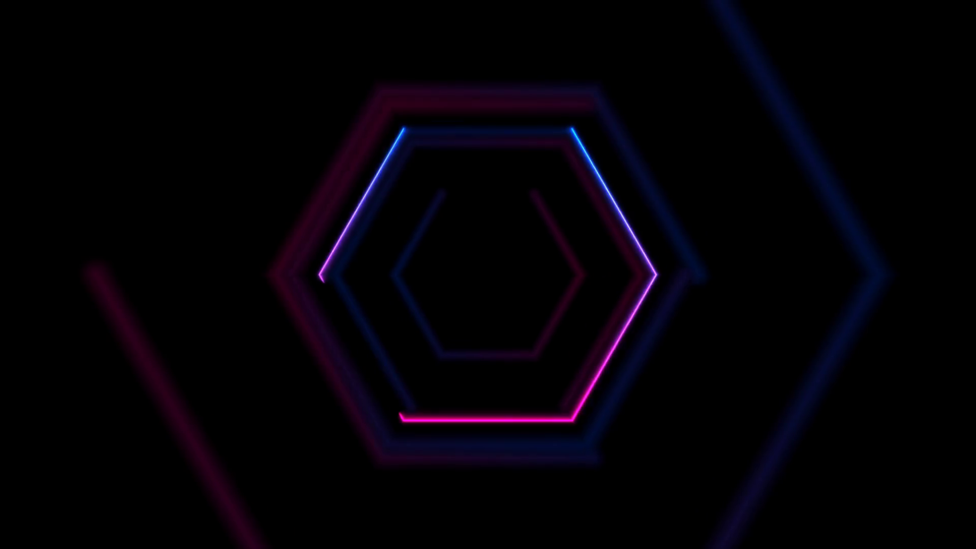 Blue Purple Glowing Neon Hexagonal Frame Stock Motion Graphics SBV-348692120 - Storyblocks