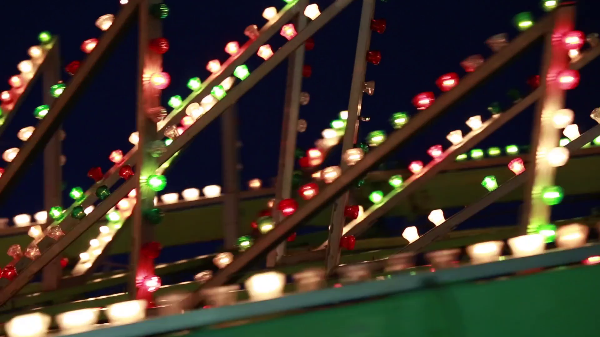 a carnival ride at night with flashing lights Stock Video Footage 00:10 ...