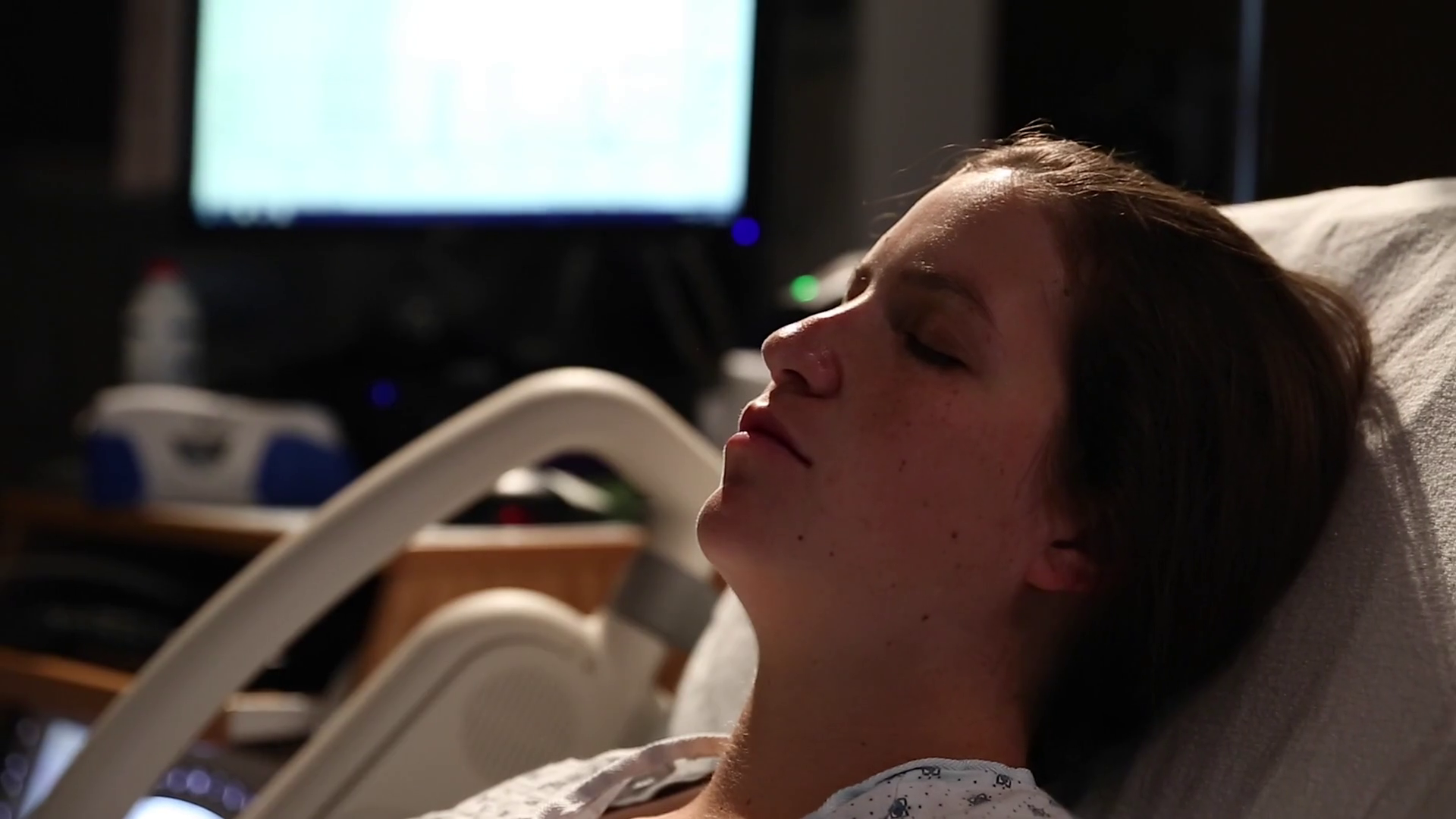 A Woman In Labor Having Contractions Stock Footage SBV-301025169 ...