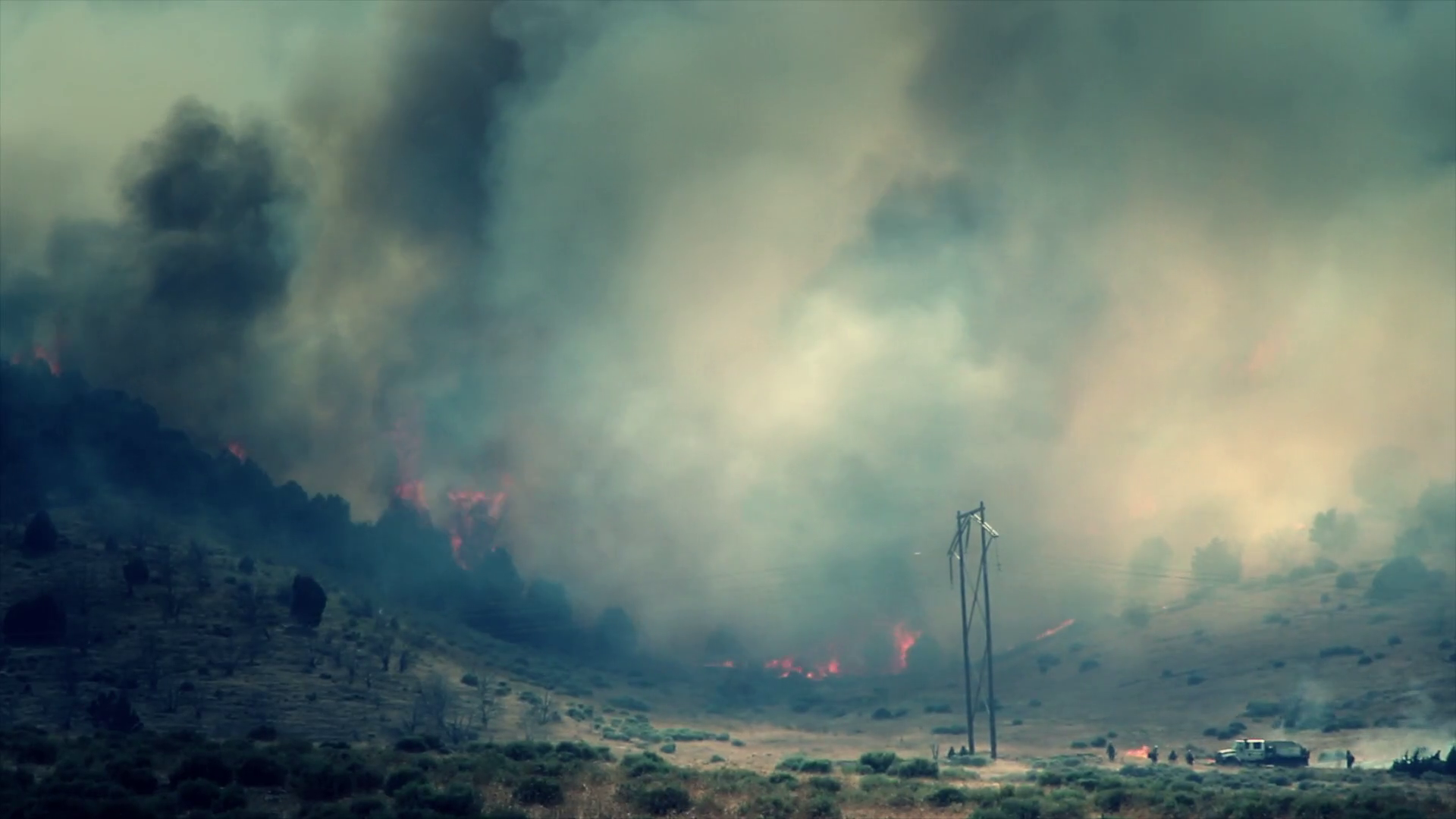 Firefighters fighting raging fire Stock Video Footage 00:20 SBV ...