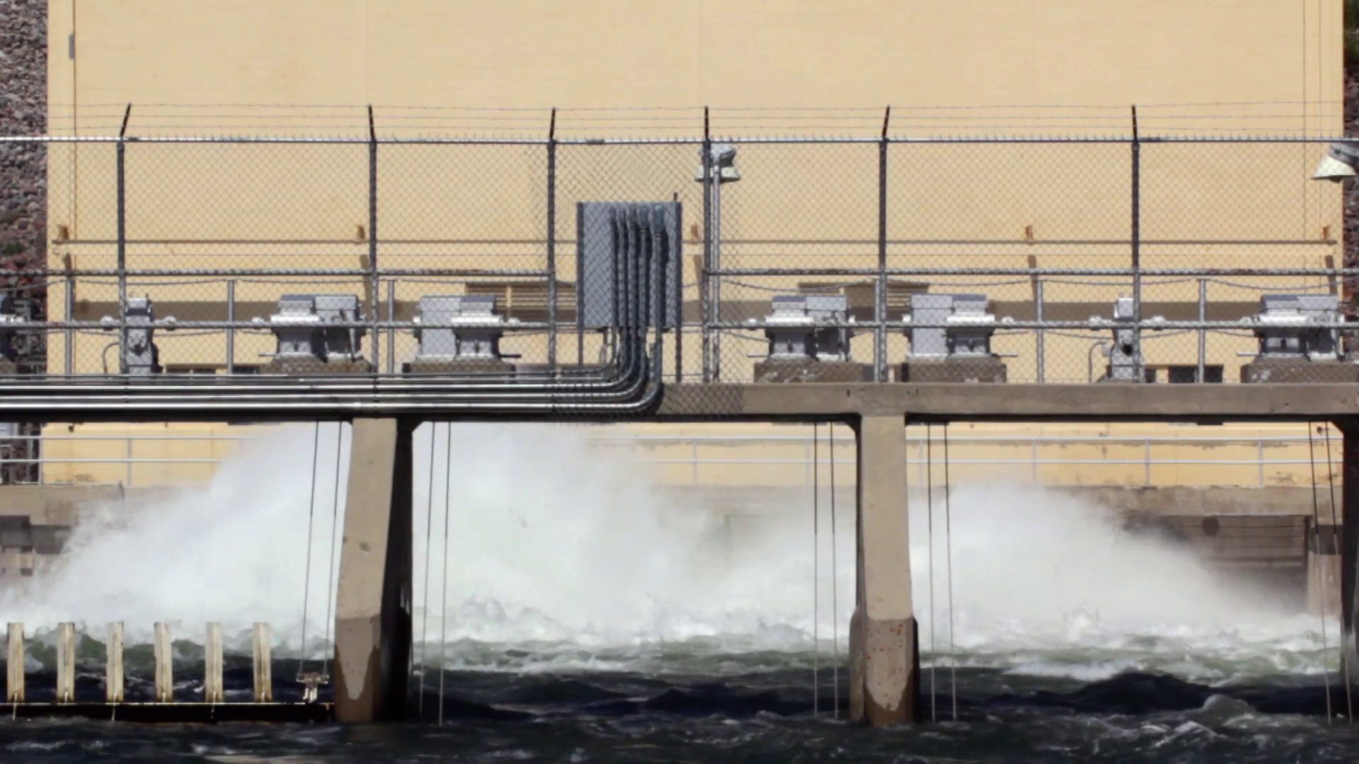 Flood Waters Being Released From Dam Stock Footage SBV-301034444 ...