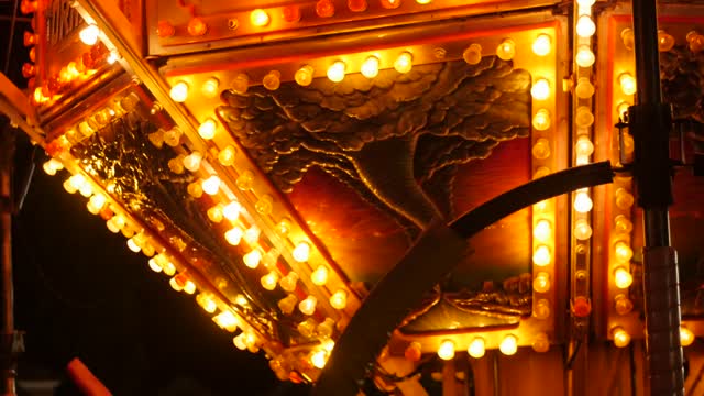 Flashing Lights On A Carnival Ride Stock Footage: Royalty-Free Video ...