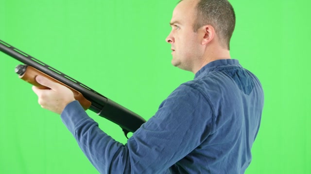Shooting Gun Green Screen | People stock footage - Storyblocks