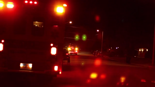Car Accident With Ambulance Night Stock Footage: Royalty-Free Video ...