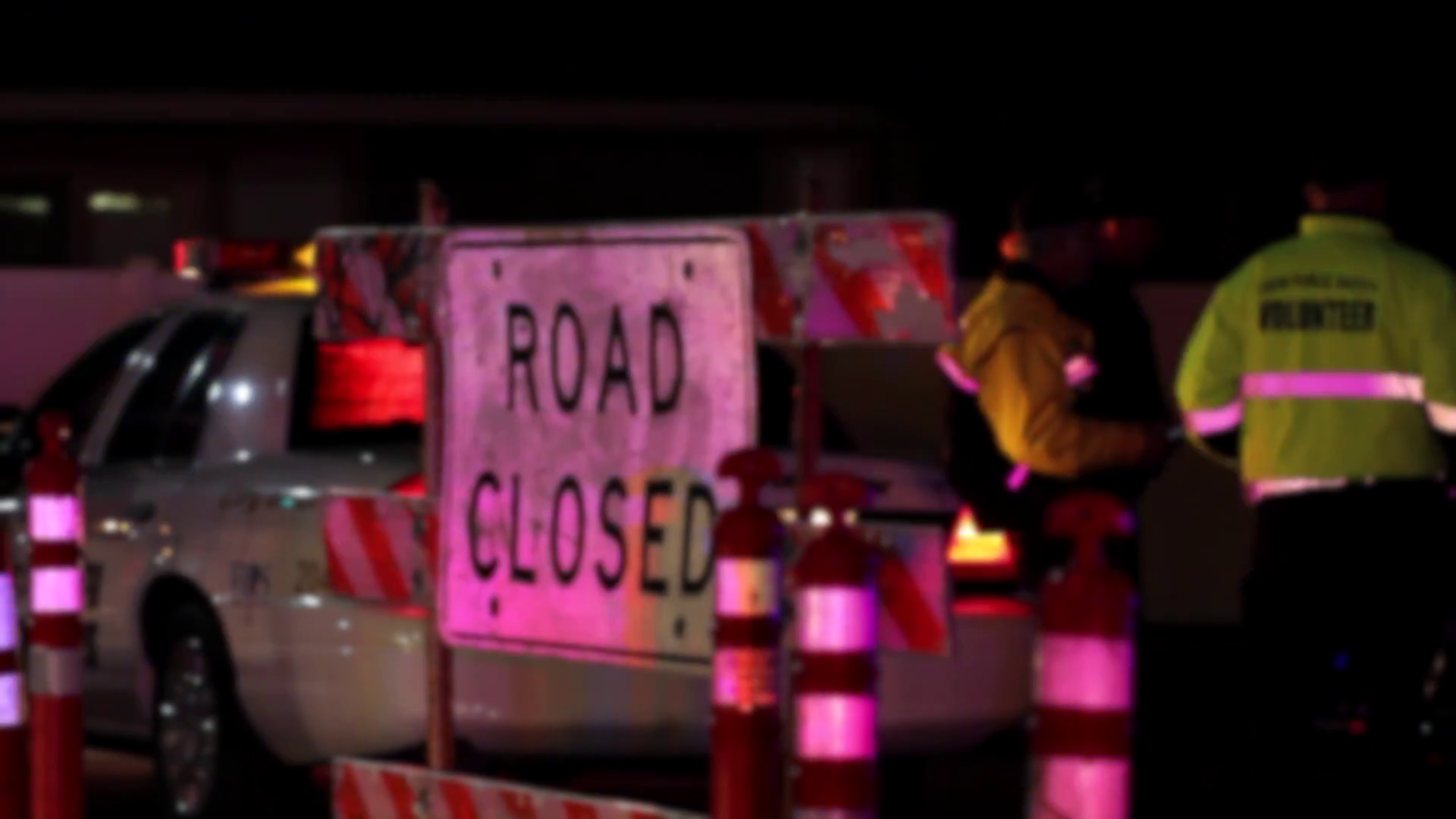 Police Close Of Road At Night Stock Footage SBV-301039035 - Storyblocks