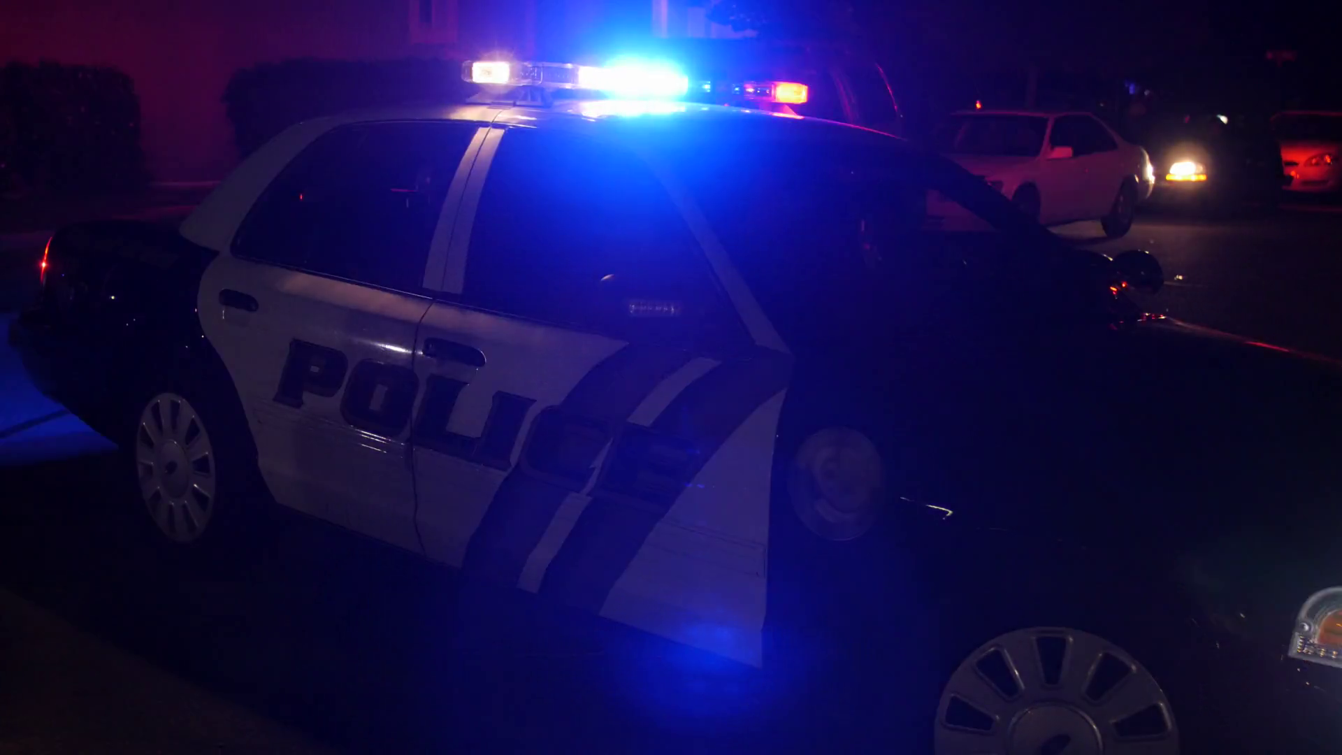 Police Lights At Accident At Night Stock Footage SBV-301535799 ...