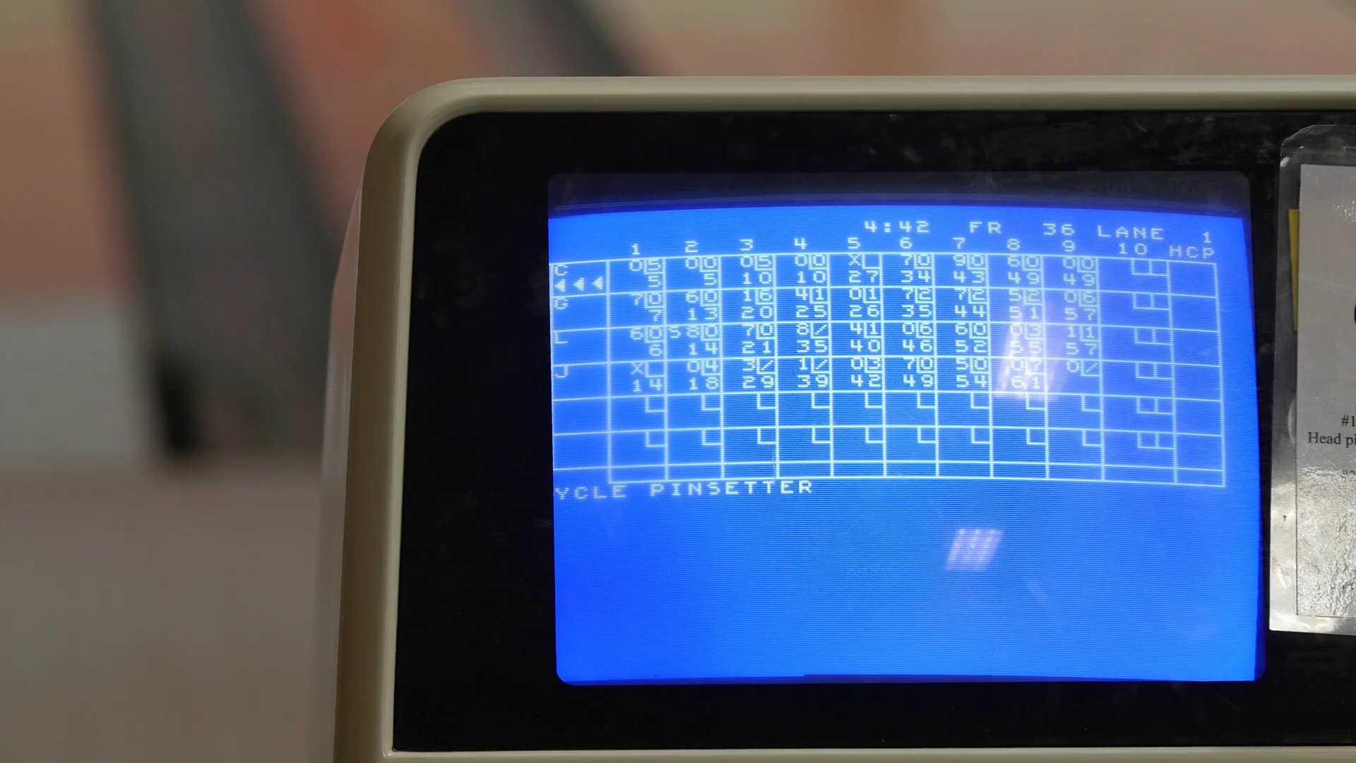Screen Shows Bowling Scores Of Game At Stock Footage SBV-307346488 ...