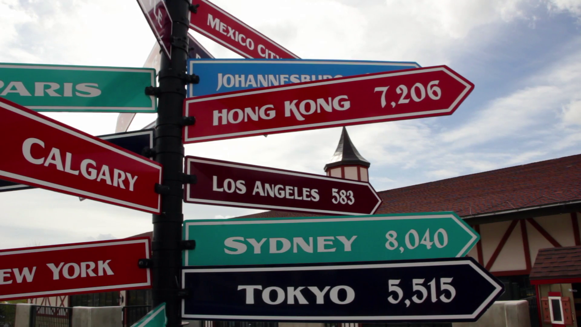 Sign Post With Different Countries Stock Footage SBV-301030624 ...