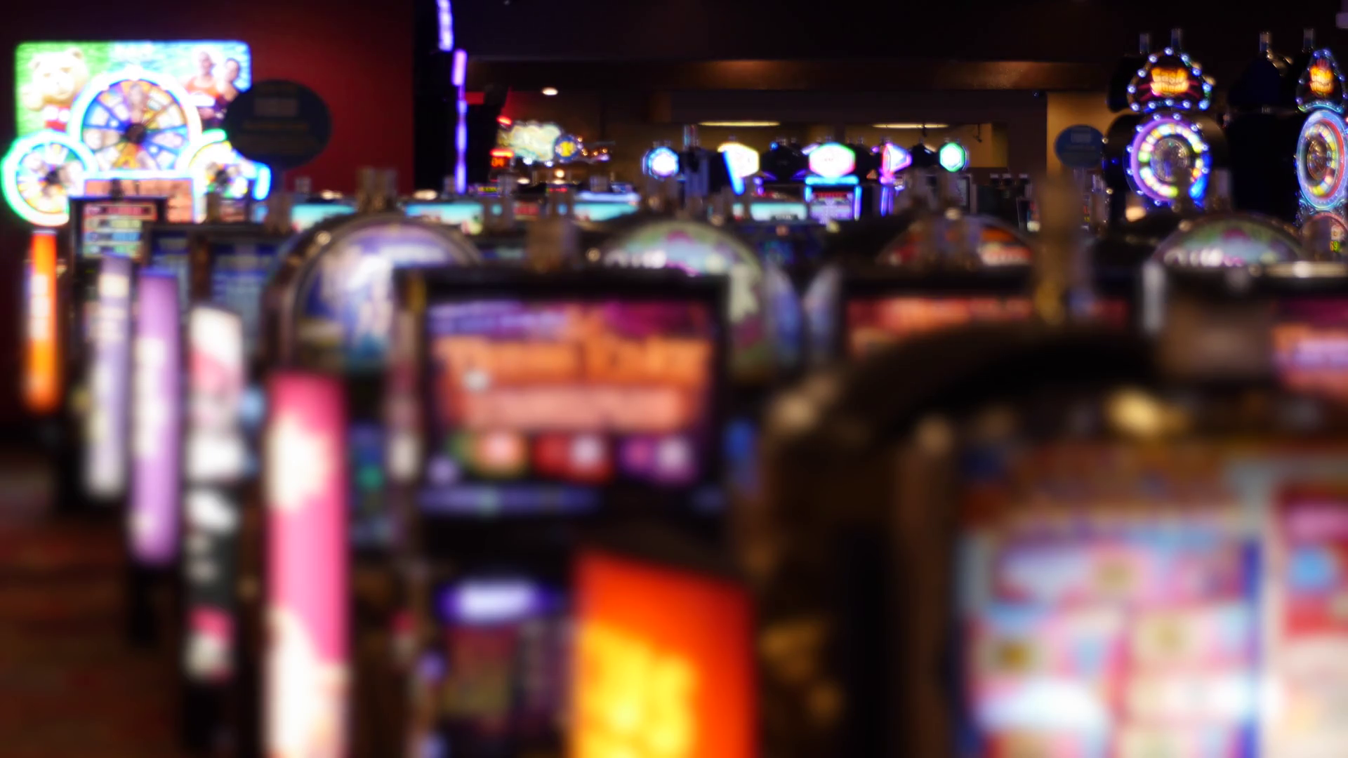 The Slot Machines Bright Lights At Casino Stock Footage SBV-306667600 ...