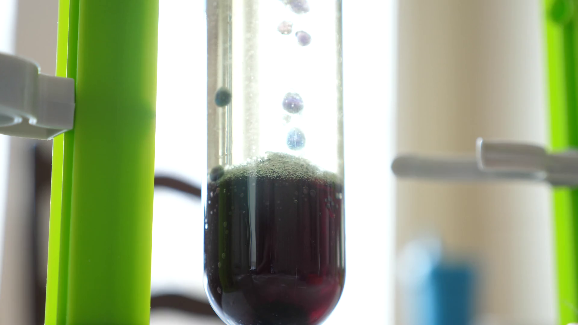 A Science Experiment Bubbles In Test Tube Stock Footage SBV-336515430 ...