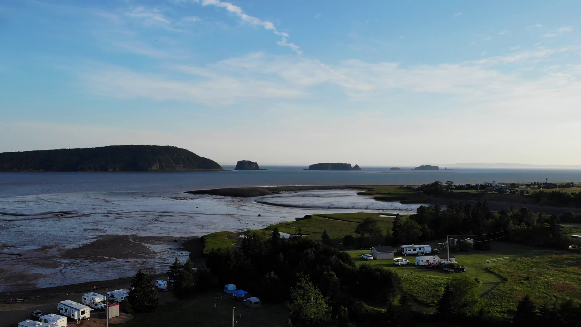 Aerial At Five Islands Park In Bay Of Fundy Stock Footage SBV-337923295 ...