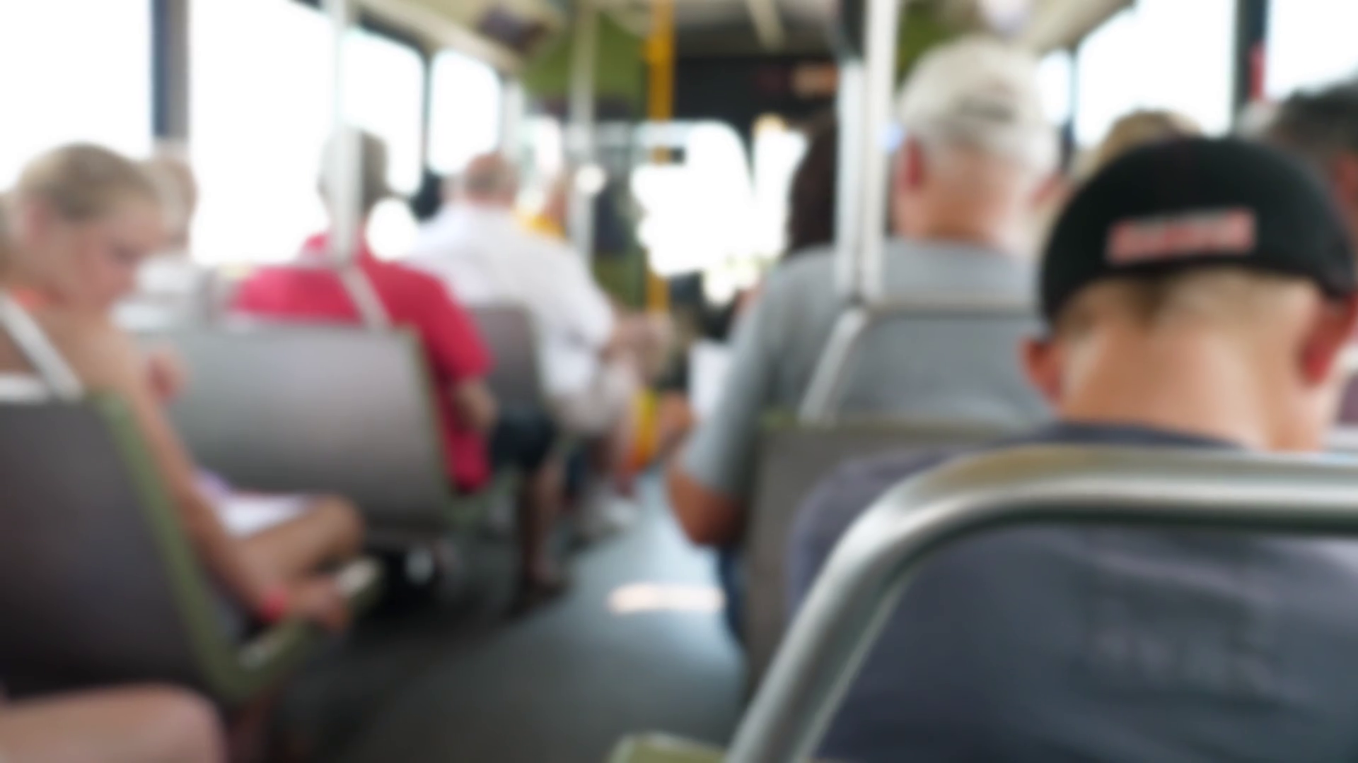 People Riding On Public City Bus With Family Stock Footage SBV ...