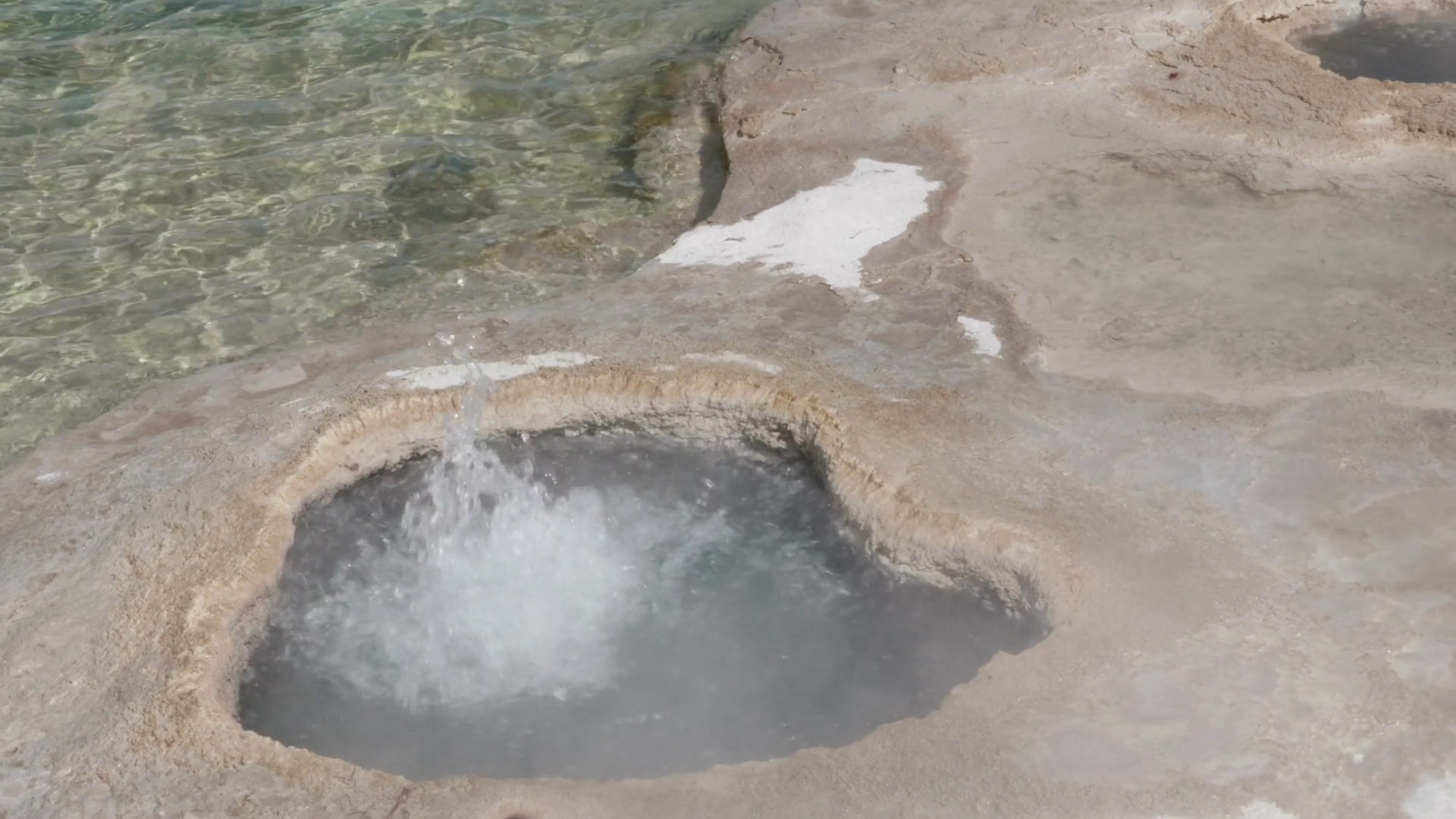 Water Boiling At Natural Hot Pot In Stock Footage SBV-327372726 ...