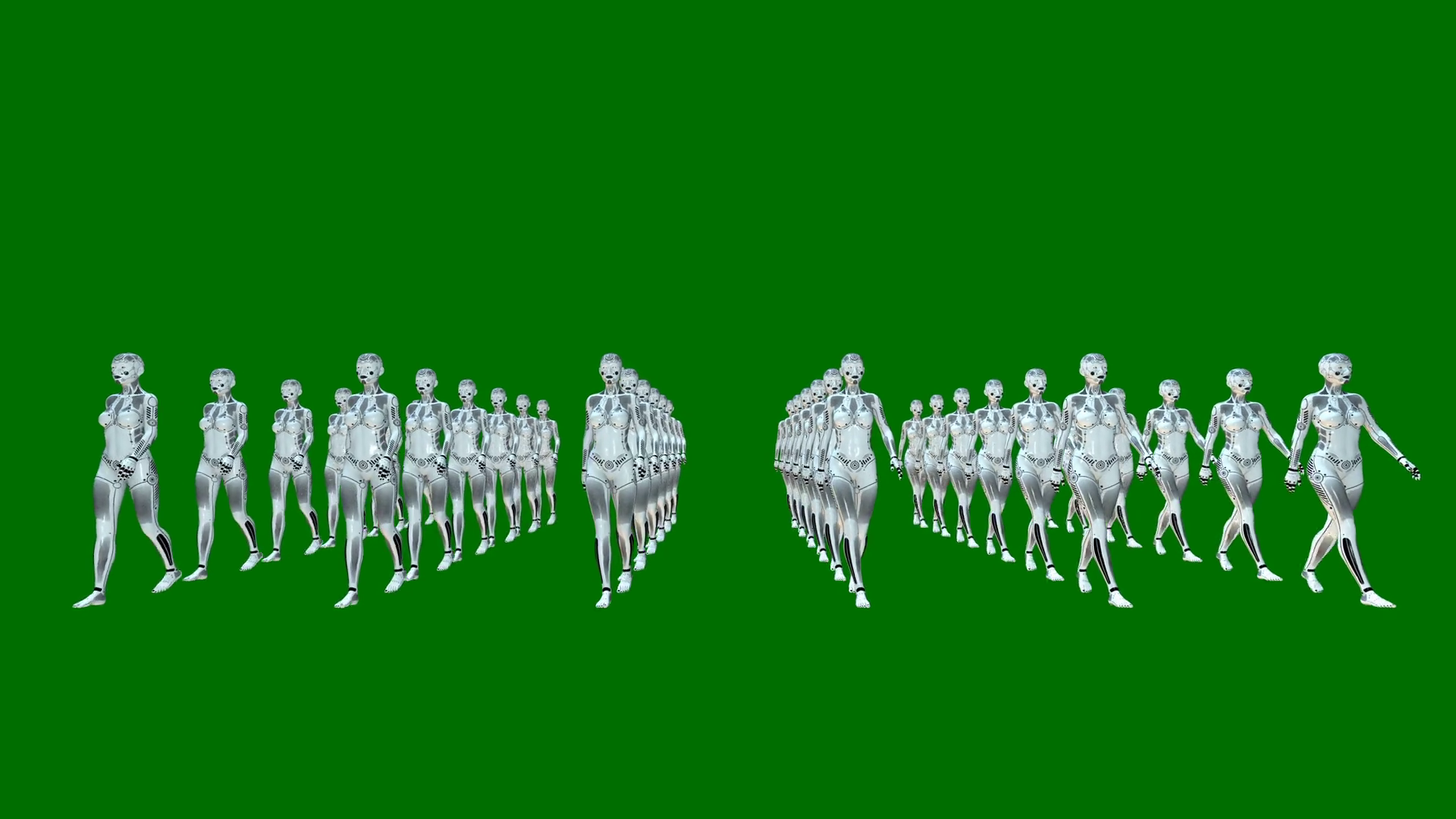 Humanoid Robots Marching Army Of Android Stock Motion Graphics SBV ...