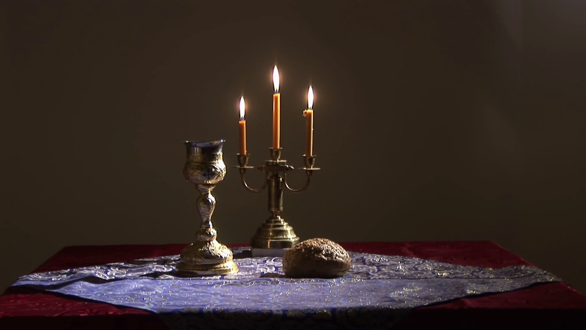 The elements of communion / eucharist. Stock Video Footage - Storyblocks