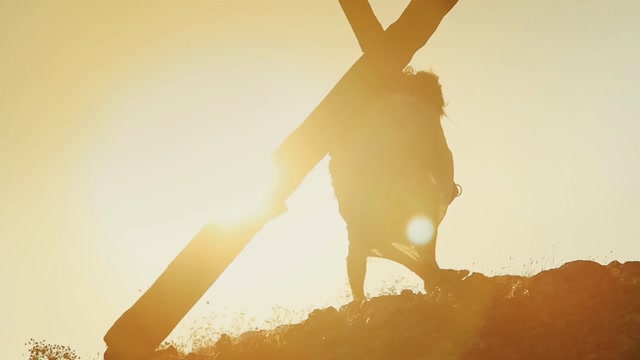 Jesus Walking With Cross Stock Footage: Royalty-Free Video Clips ...