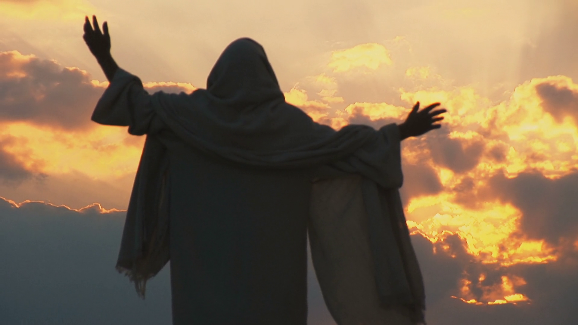 Christ praying on the Mountain - MS Stock Video Footage - Storyblocks