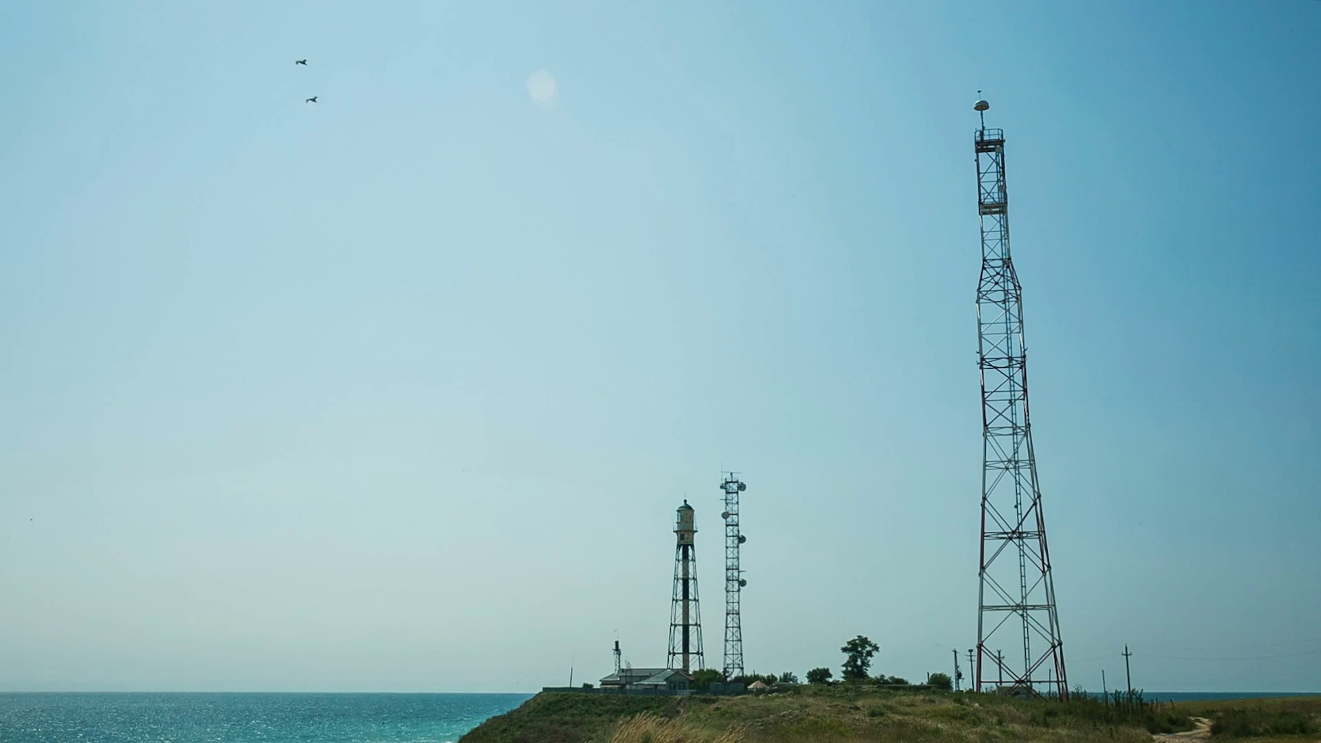 Coastal radar station at the Black Sea Stock Video Footage - Storyblocks
