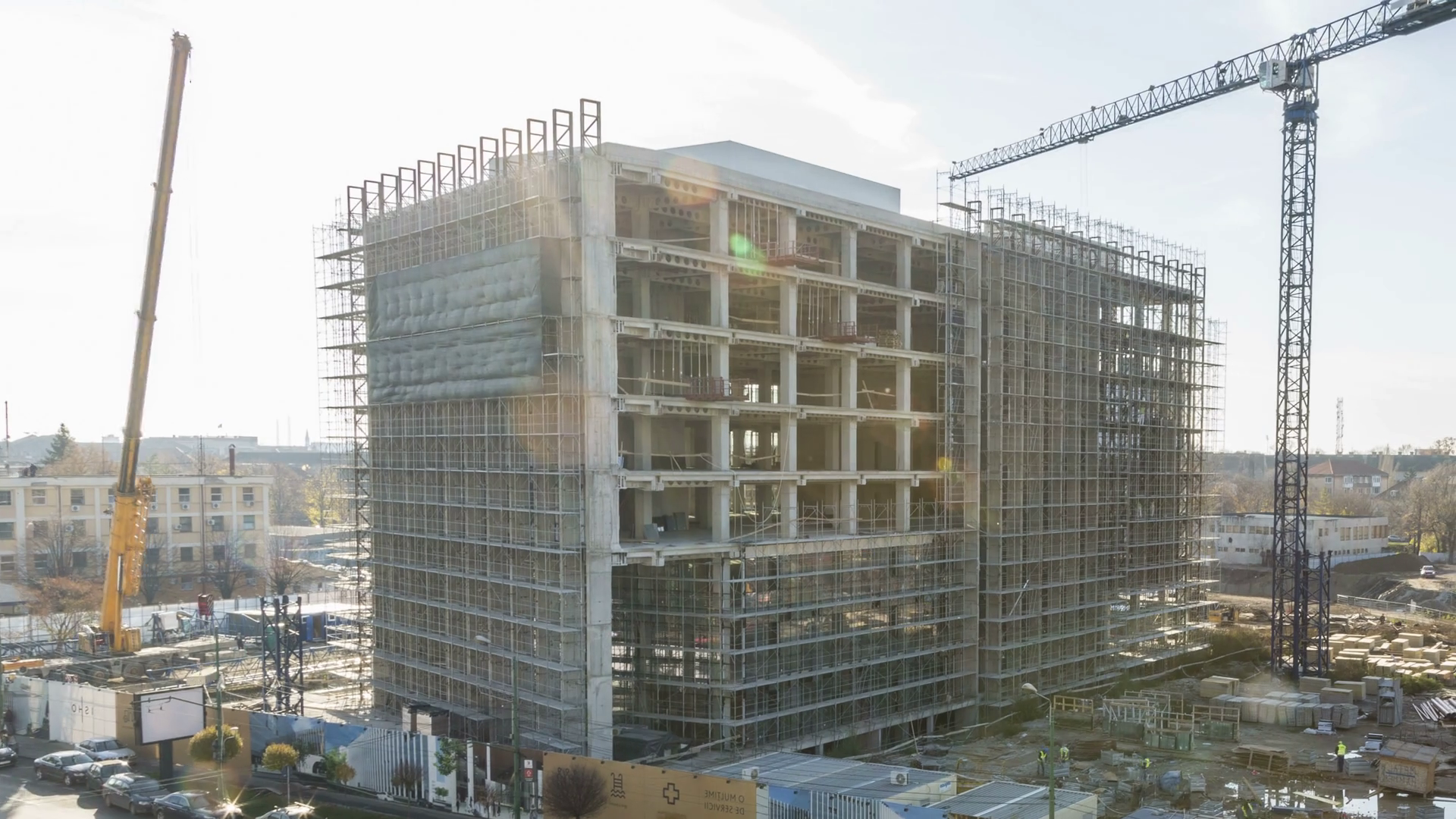 Construction Of High Blocks Of Flats - Time Stock Footage SBV-321257355 ...