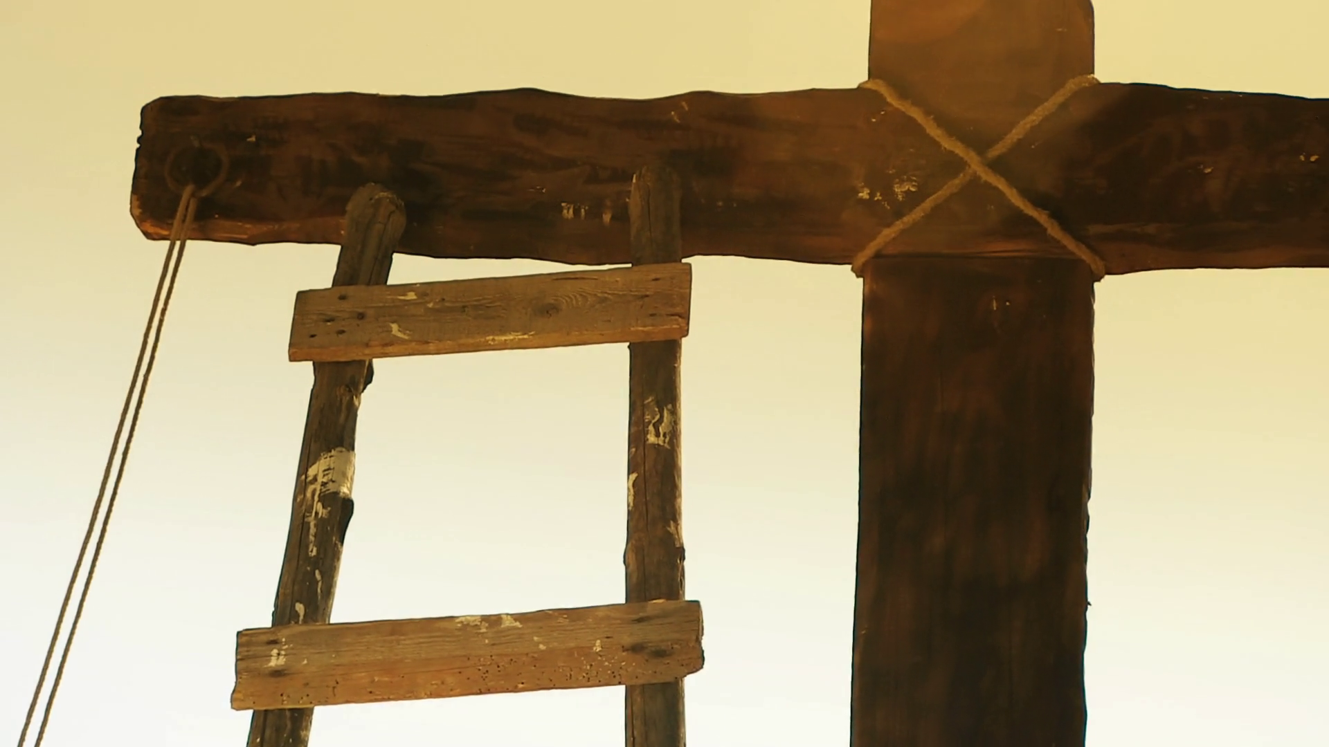 Holy Cross With Ladder Inscription - Tilt Up Stock Footage SBV ...