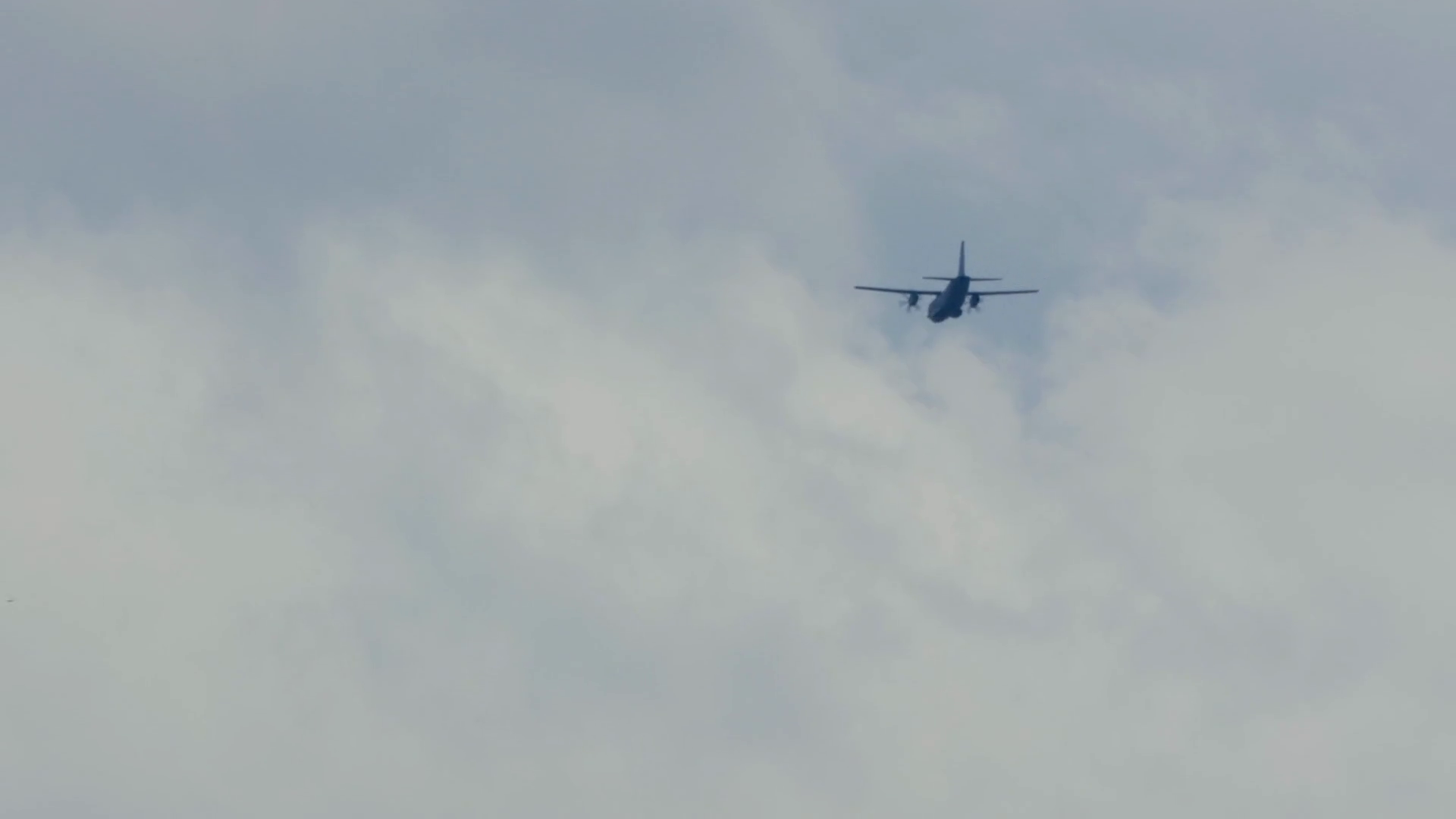 Military Cargo Plane Flying - Rear View Stock Footage SBV-338663385 ...