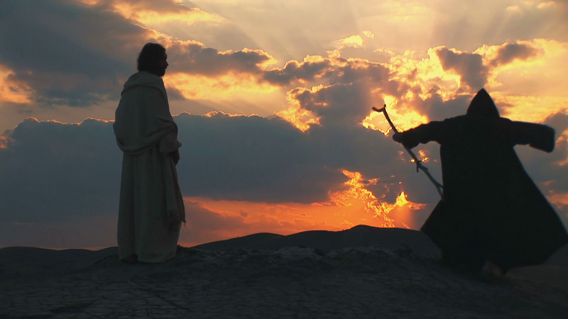 Mount of Temptation - Spiritual Battle Stock Video Footage - Storyblocks