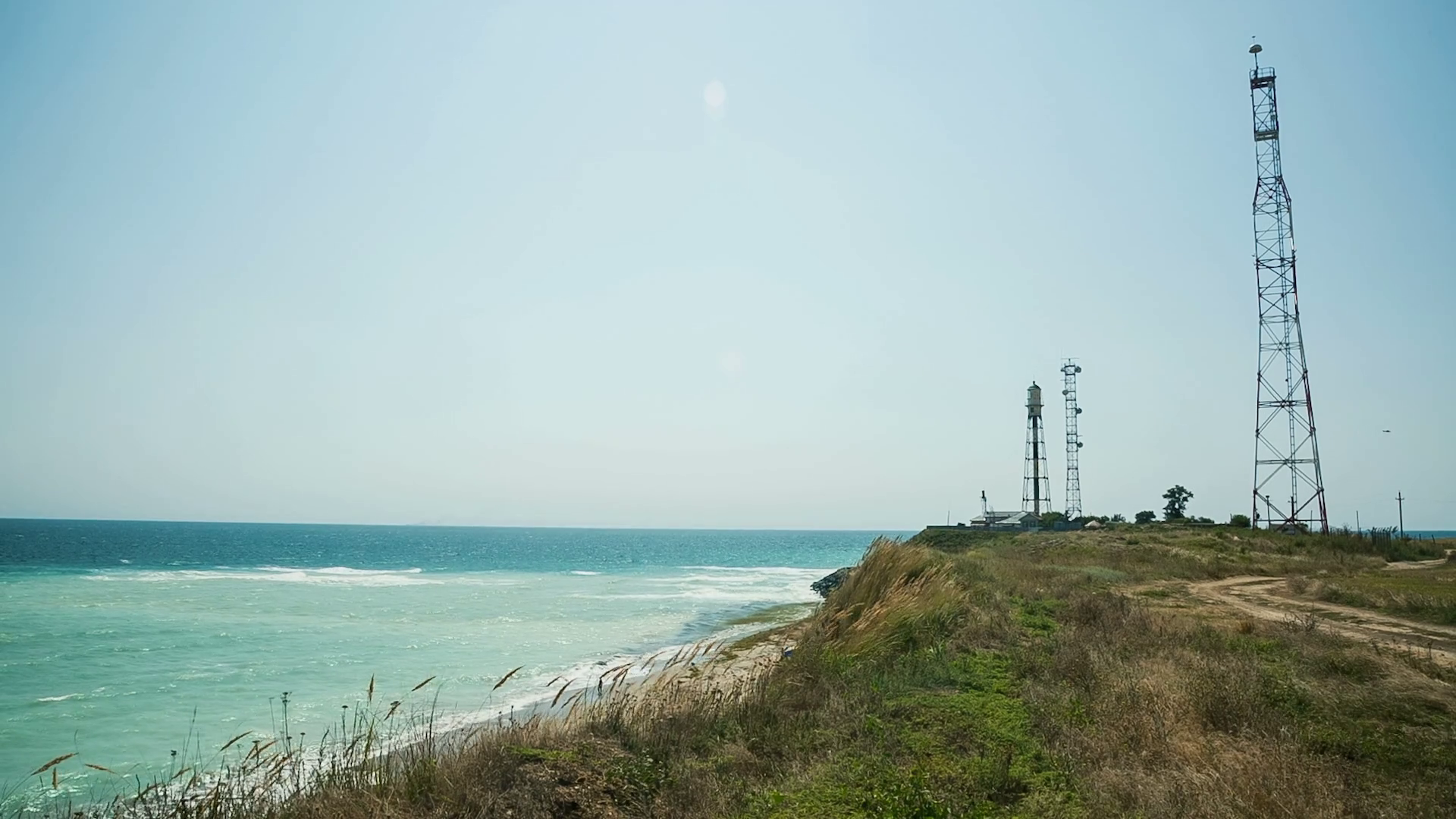 Radar Station Lighthouse Antenna At Black Stock Footage SBV-320665493 ...