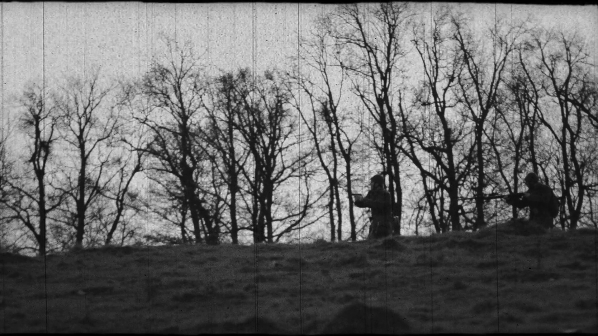 Silhouettes Of Four Soviet Soldiers From Stock Footage SBV-338168413 ...