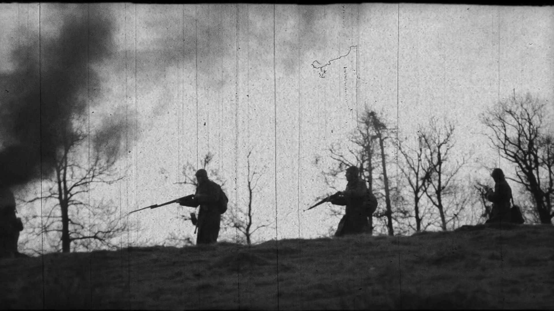 Silhouettes of four soviet soldiers from WWII - archive Stock Video ...