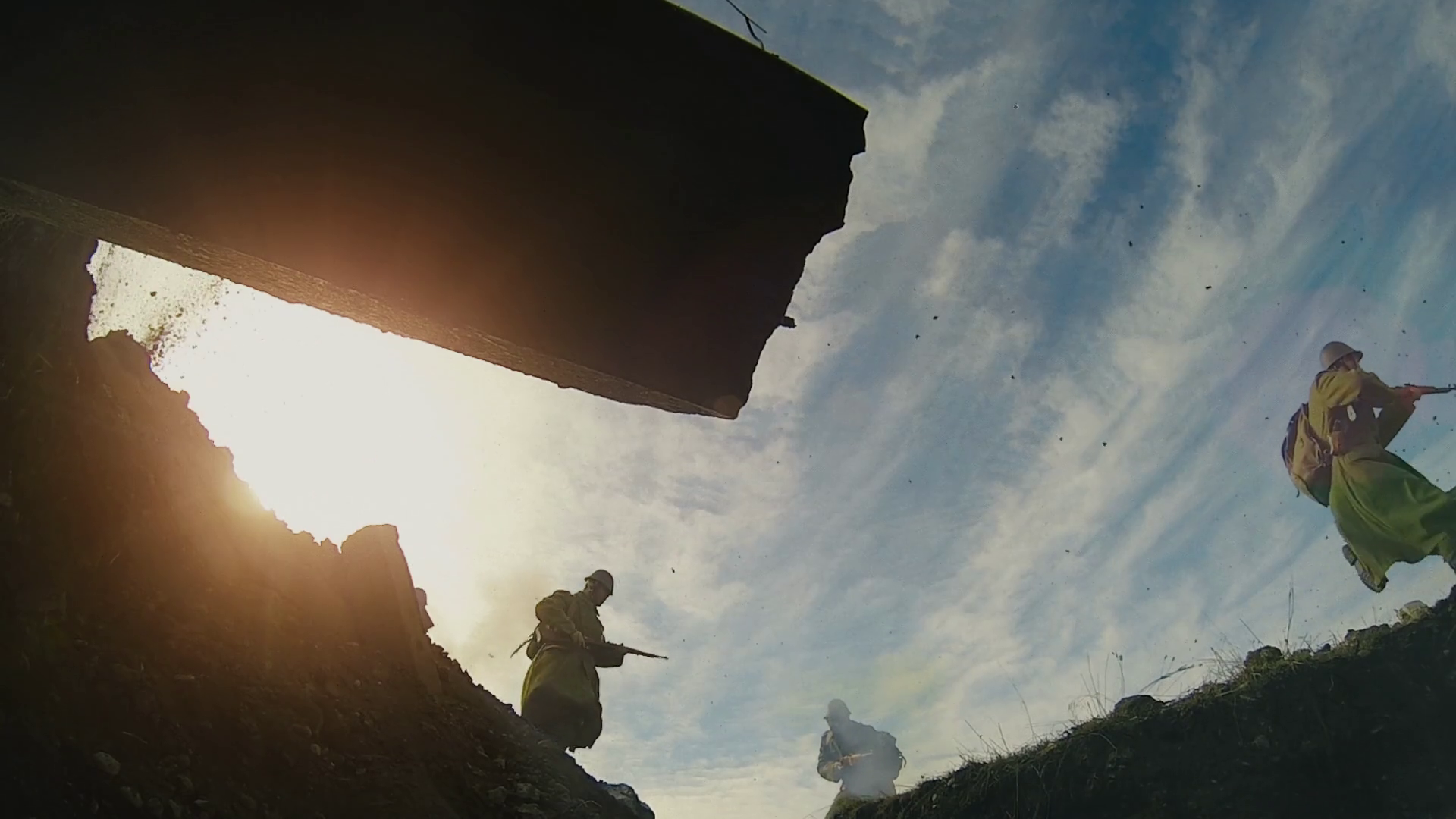 Soldiers Under Explosions During World War Ii Stock Footage SBV ...