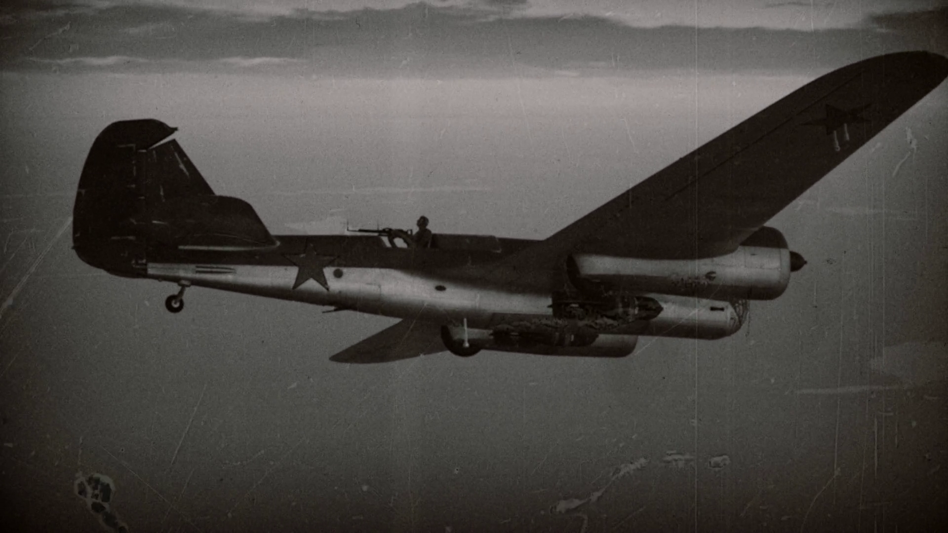 Soviet WWII Heavy Bomber - archive 02 Stock Video Footage - Storyblocks