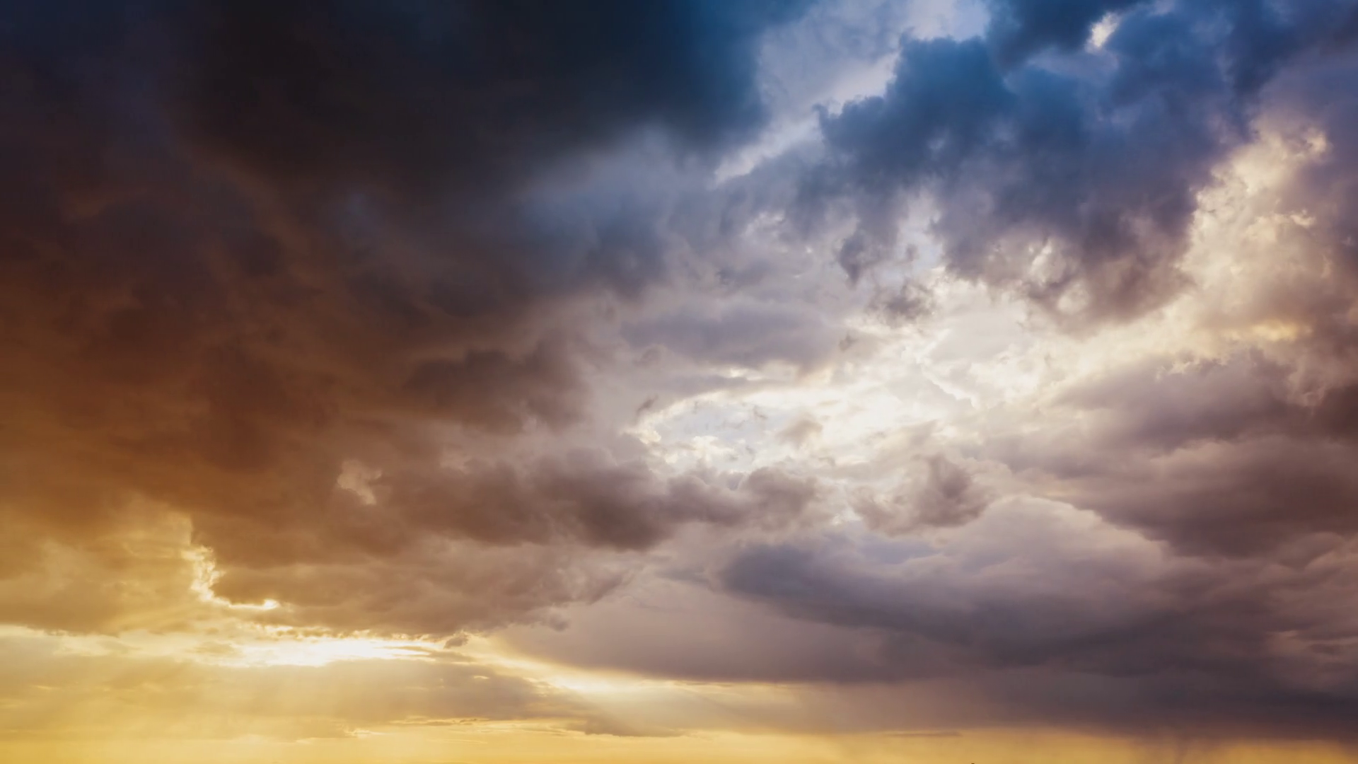 Storm Clouds At Sunrise - Sunlight Transition Stock Footage SBV ...