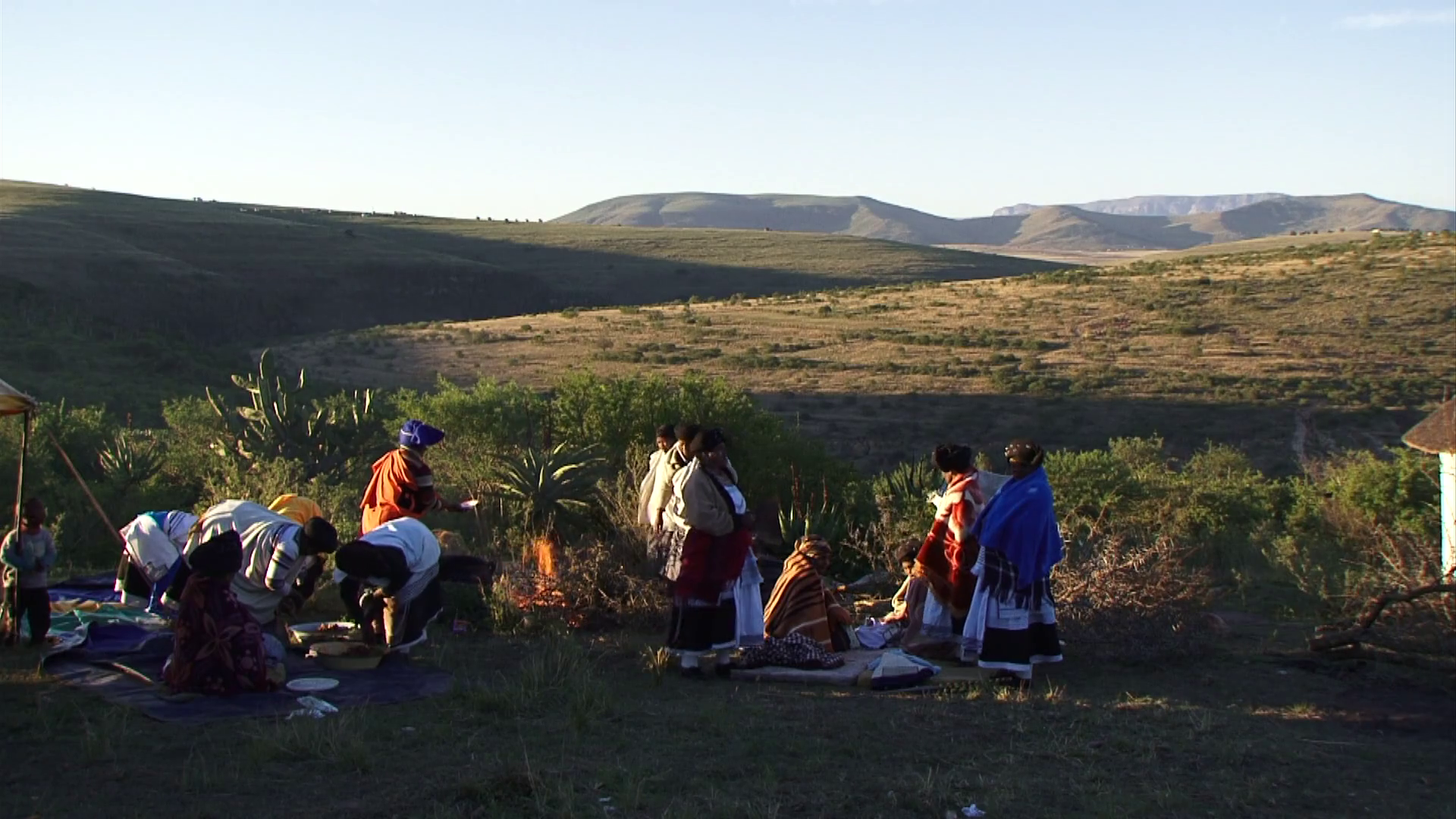 Basotho Women In Traditional Dress Making Stock Footage SBV-314367411 ...