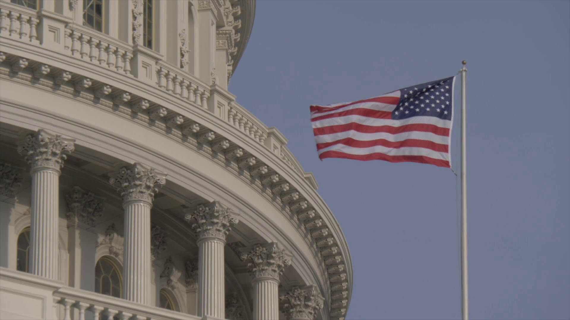 Flag Over Capitol Building