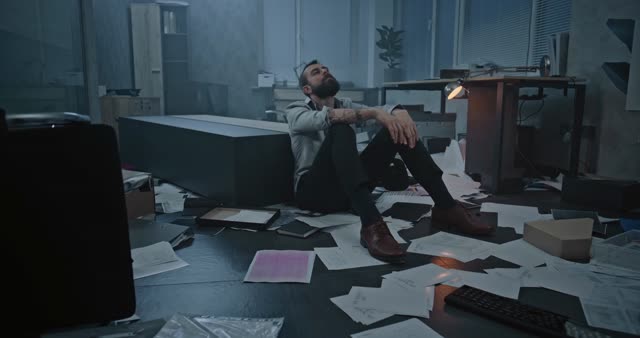 Tripping And Falling In An Office Stock Footage: Royalty-Free Video ...