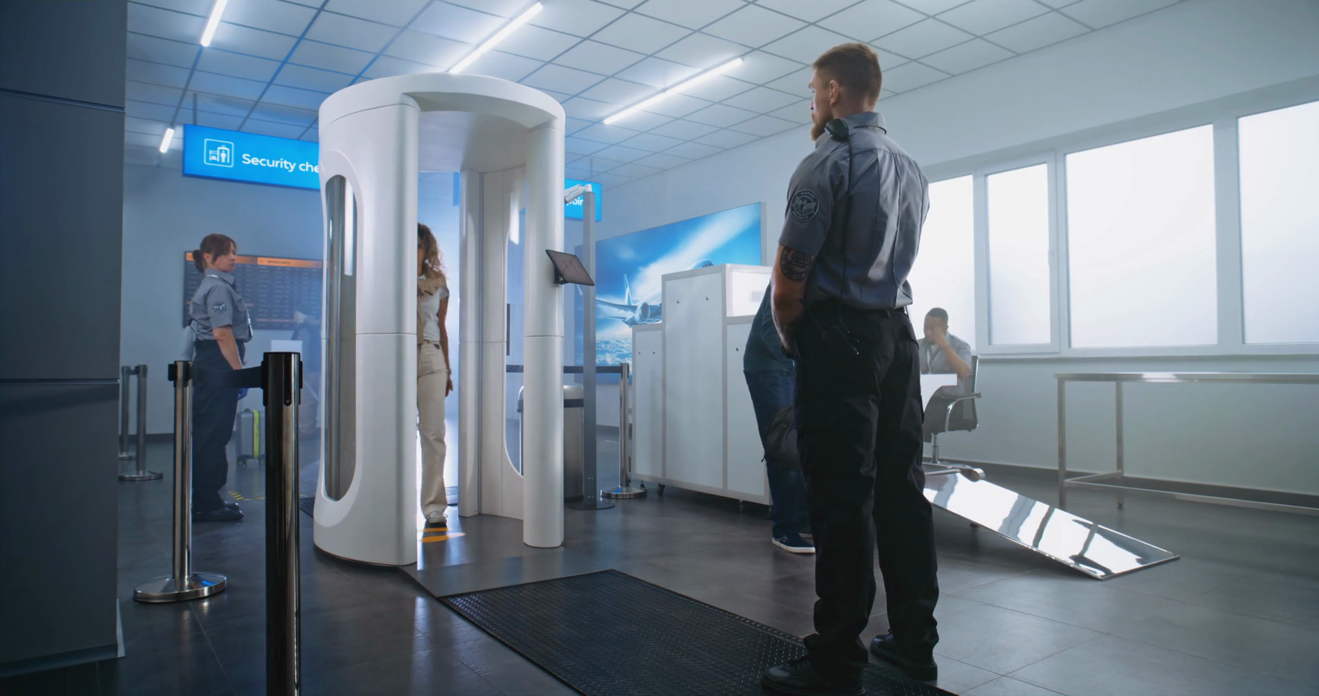 Security Check In Airport Terminal: Diverse Stock Footage SBV-351770586 ...