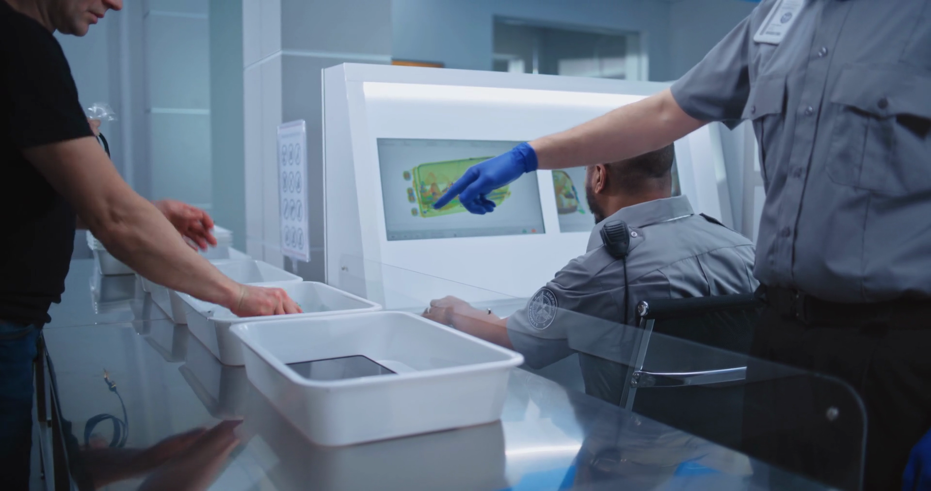 Airport Security Checkpoint During Boarding Stock Footage SBV-351773975 ...