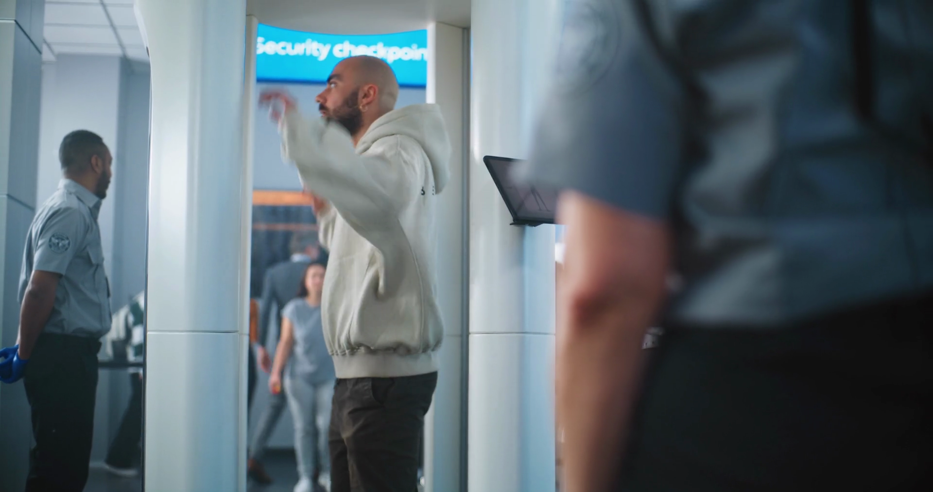 Tsa Security Line In Airport: Adult Man Stock Footage SBV-351792316 ...